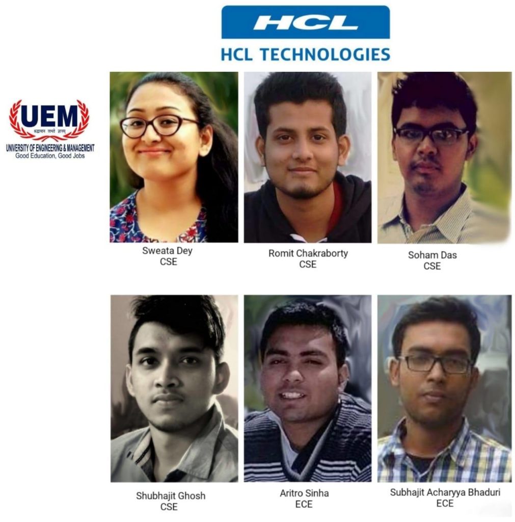 UEM Jaipur students got job offer from HCL Technologies - IEM-UEM Group