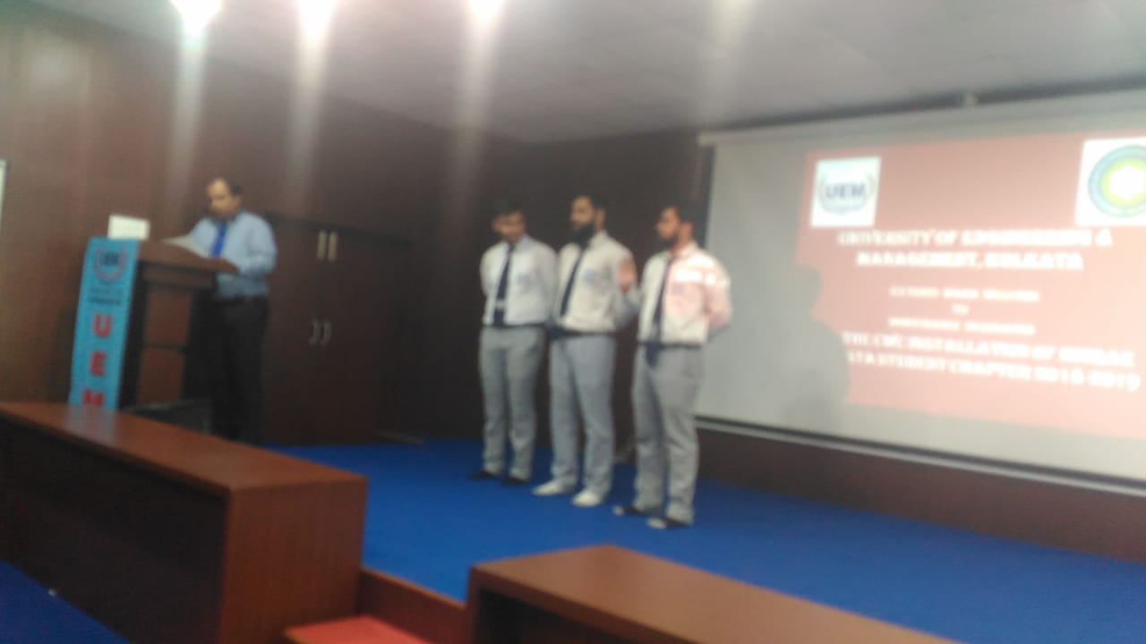 CWC Installation of ISHRAE Chapter at UEM Kolkata - IEM-UEM Group