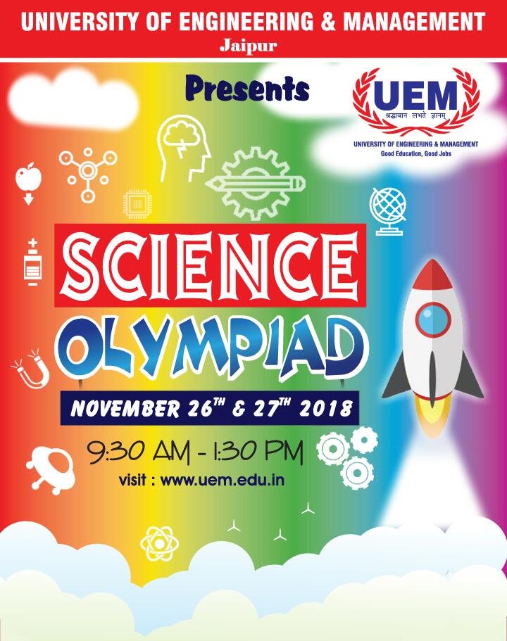 Upcoming Science Olympiad at UEM Jaipur - IEM-UEM Group