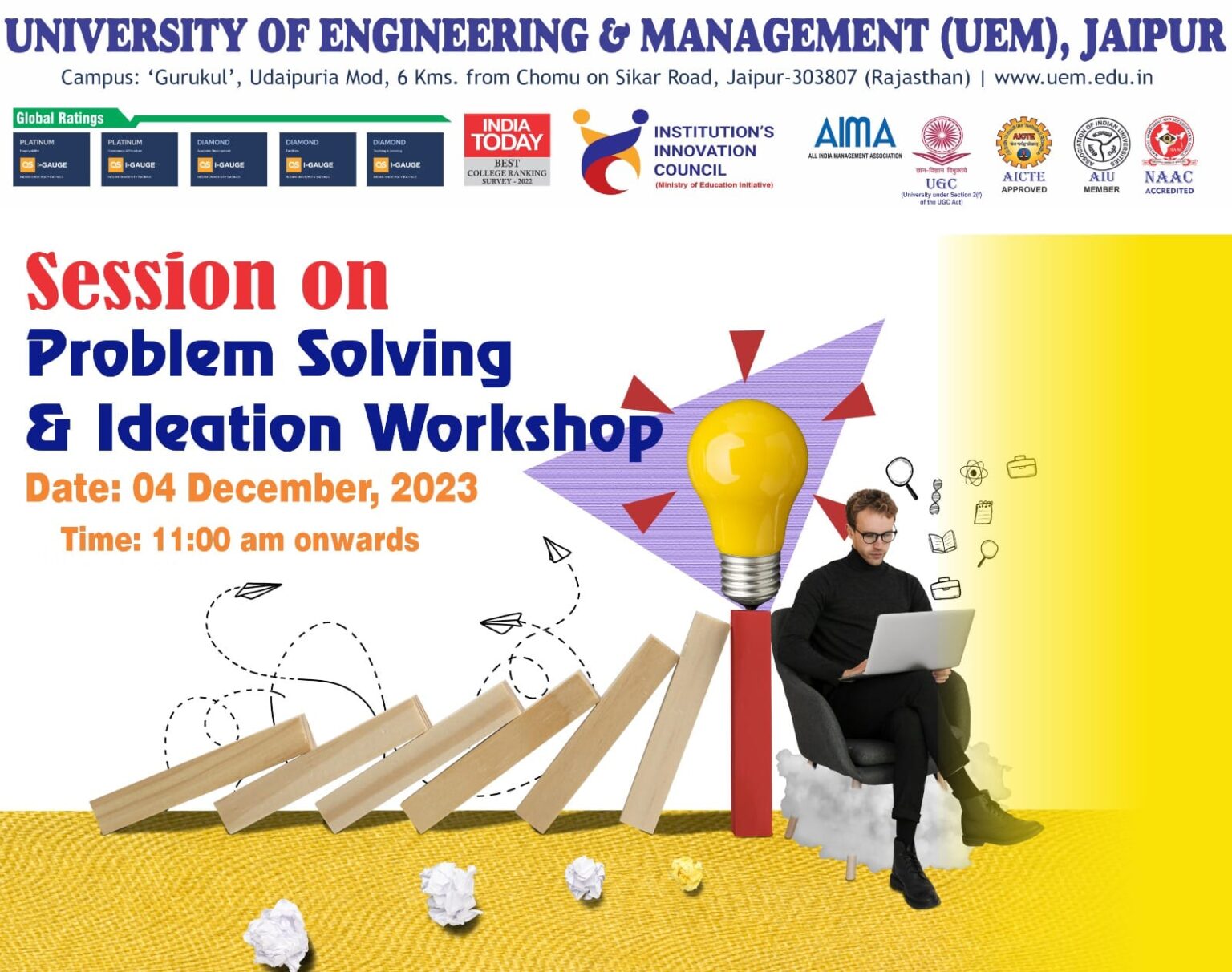 School of Management, University of Engineering and Management, Jaipur in association with IIC ...