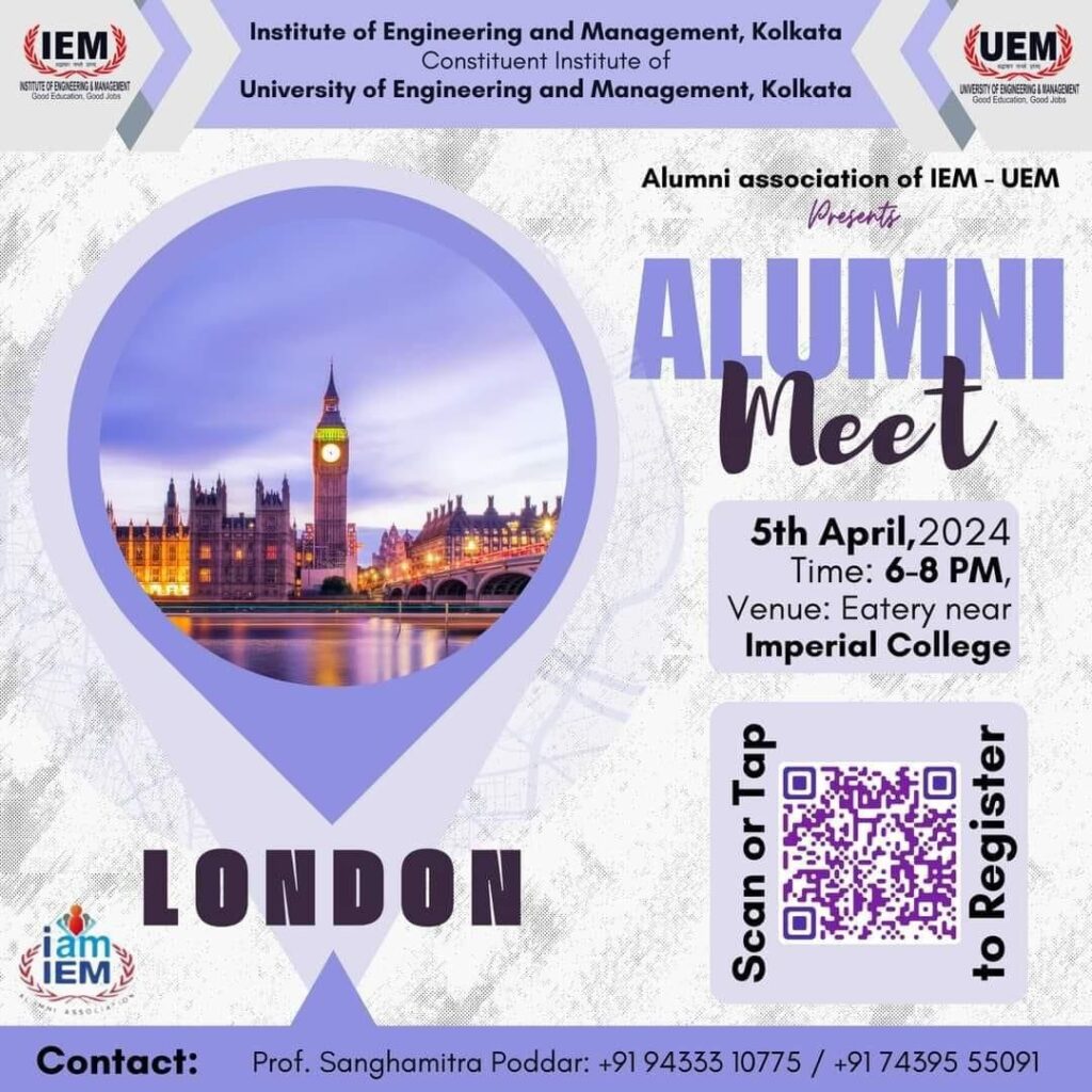 IEM-UEM Group is so happy to invite our Alumni members to our special Alumni Meet at London ...