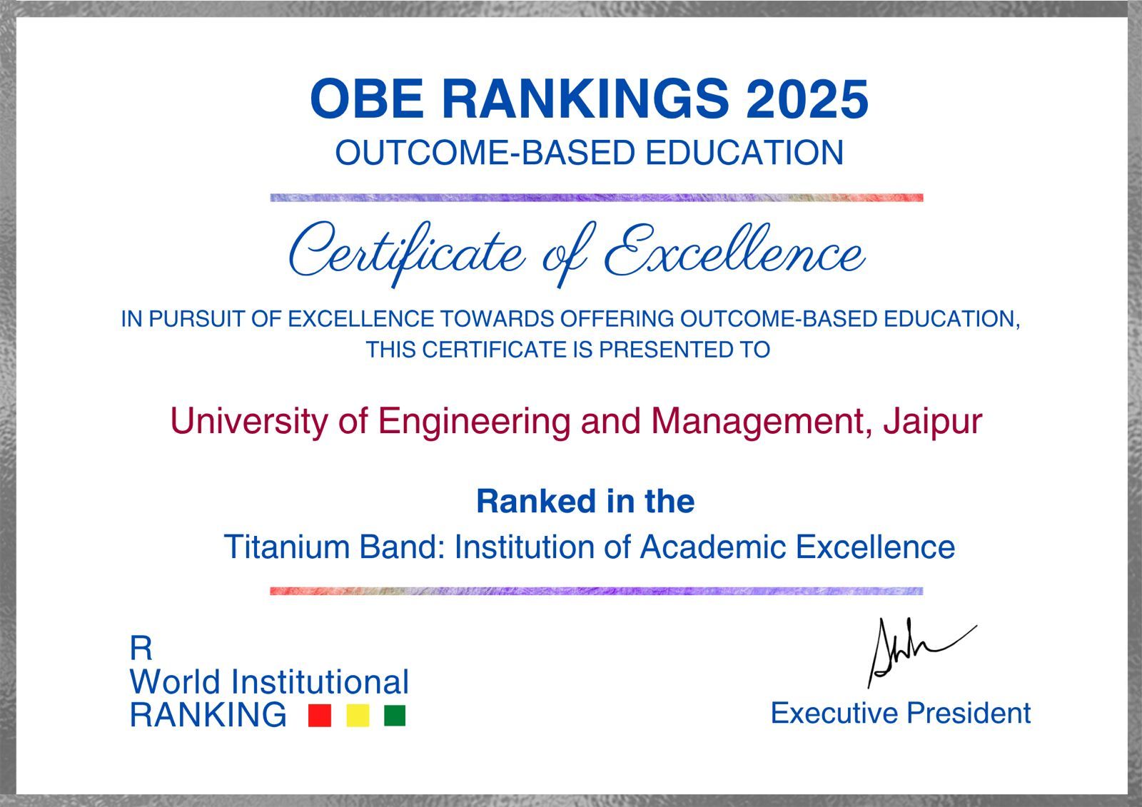 We are delighted to share that the University of Engineering & Management (UEM), Jaipur has been ...